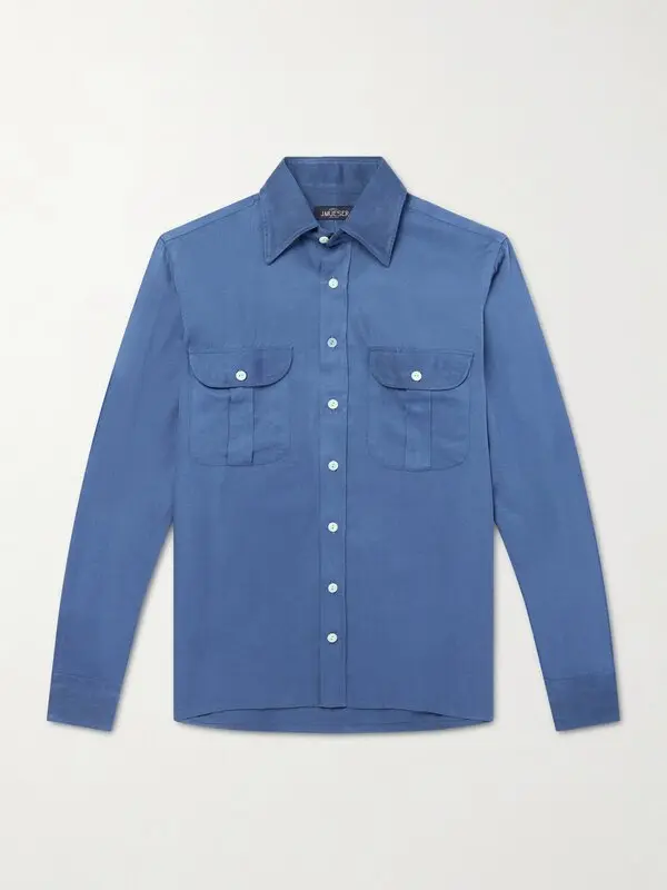 J. MUESER Tencel™ Lyocell-twill Shirt