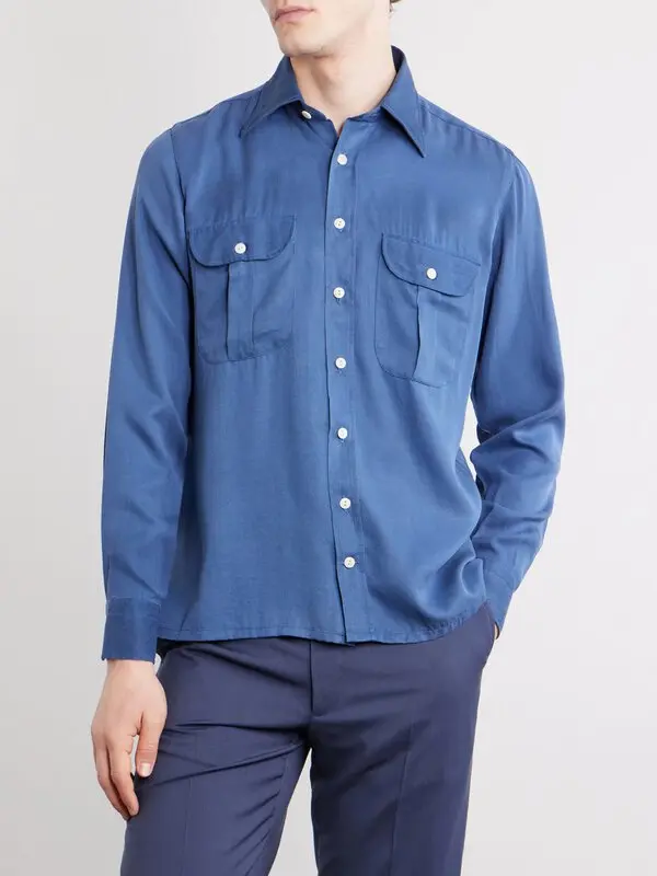 J. MUESER Tencel™ Lyocell-twill Shirt