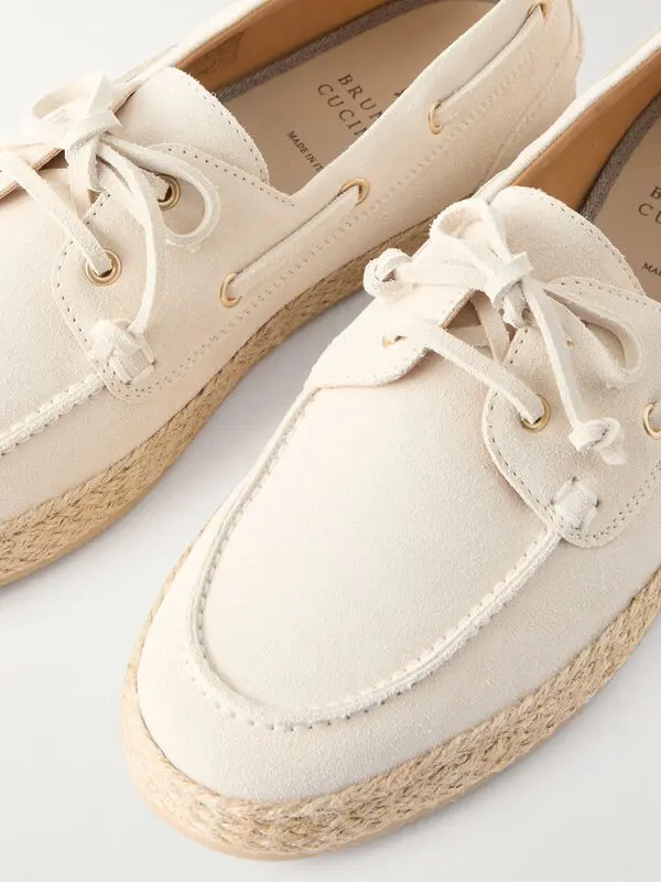 Brunello Cucinelli Suede Boat Shoes