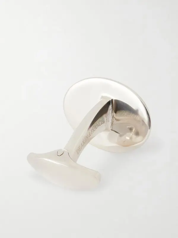 DEAKIN & FRANCIS Enamel Sterling Cufflinks - Silver
