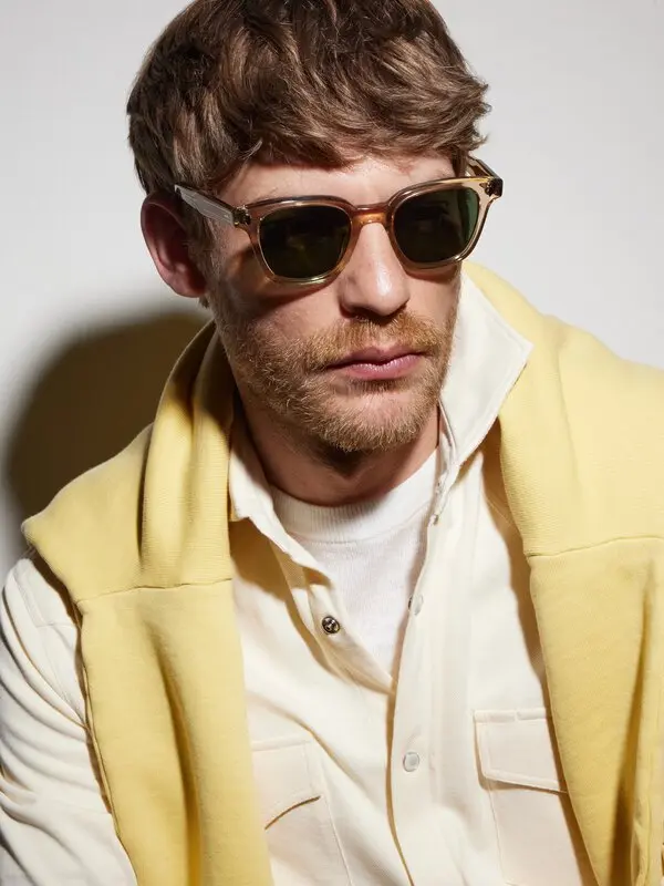 Garrett Leight Broadway D-frame Sunglasses - Neutrals