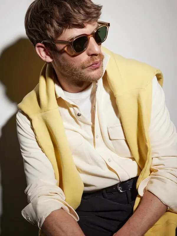 Garrett Leight Broadway D-frame Sunglasses - Neutrals