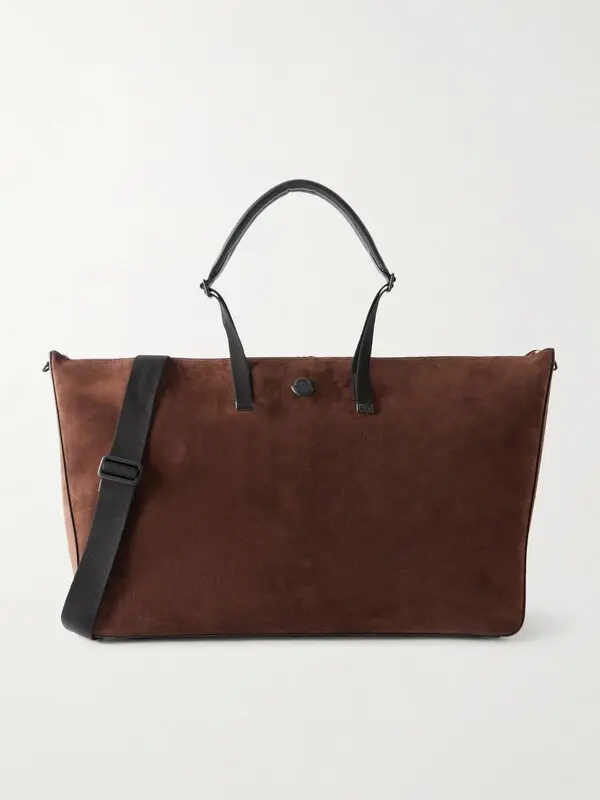 Moncler Carlo Suede Duffle Bag - Brown
