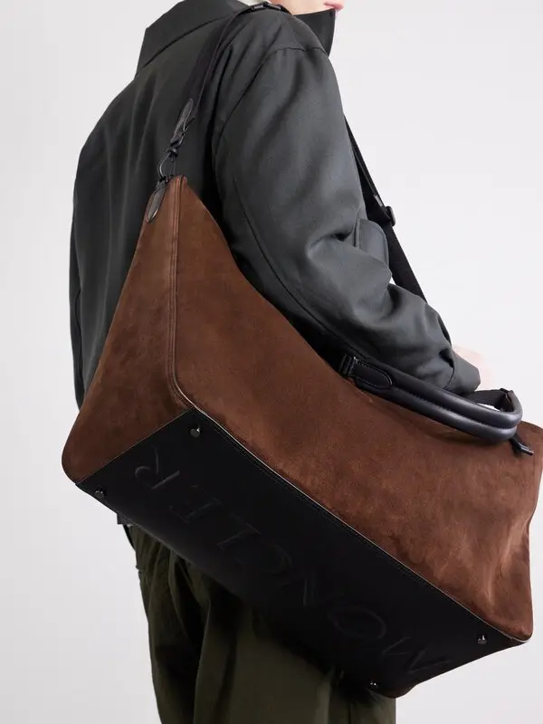 Moncler Carlo Suede Duffle Bag - Brown