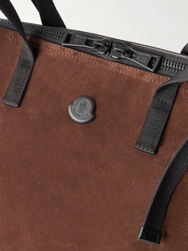 Moncler Carlo Suede Duffle Bag - Brown