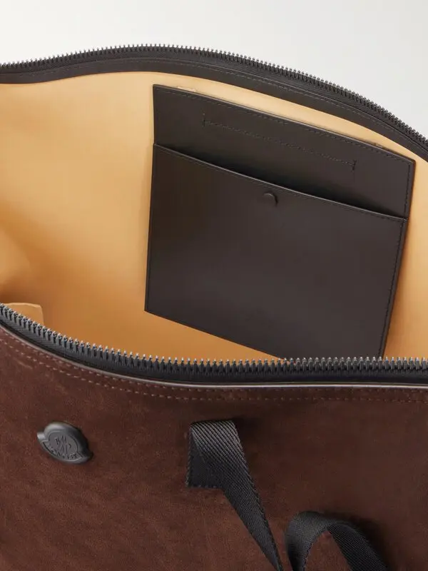 Moncler Carlo Suede Duffle Bag - Brown