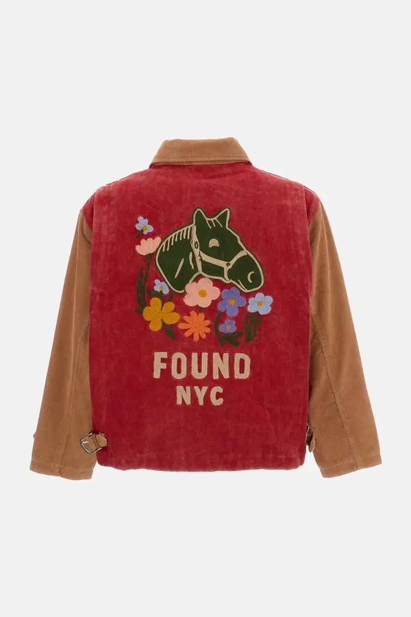 FOUND Canvas And Velvet Field Jacket