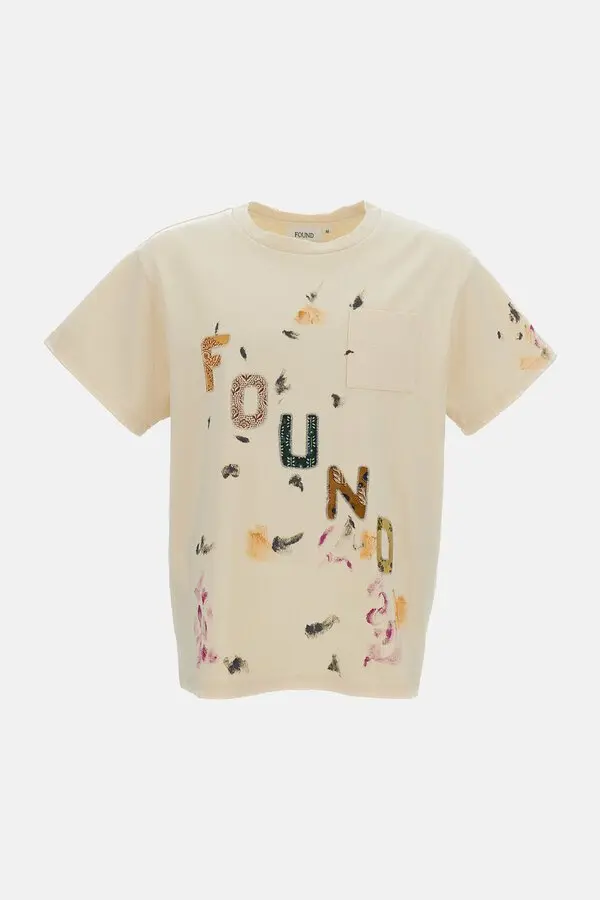 FOUND T-shirt Tapestry Logo Paint - White
