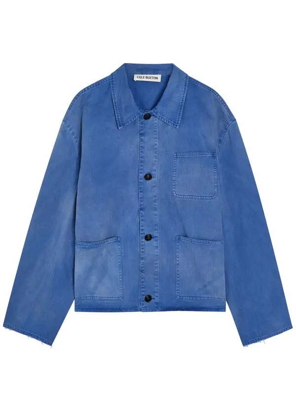 COLE BUXTON Patch Pocket Cotton And Wool-blend Overshirt
