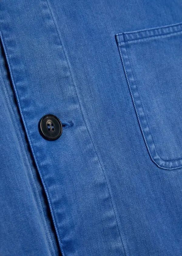 COLE BUXTON Patch Pocket Cotton And Wool-blend Overshirt