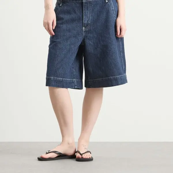 DAMSON MADDER Annie Denim Bermuda Shorts