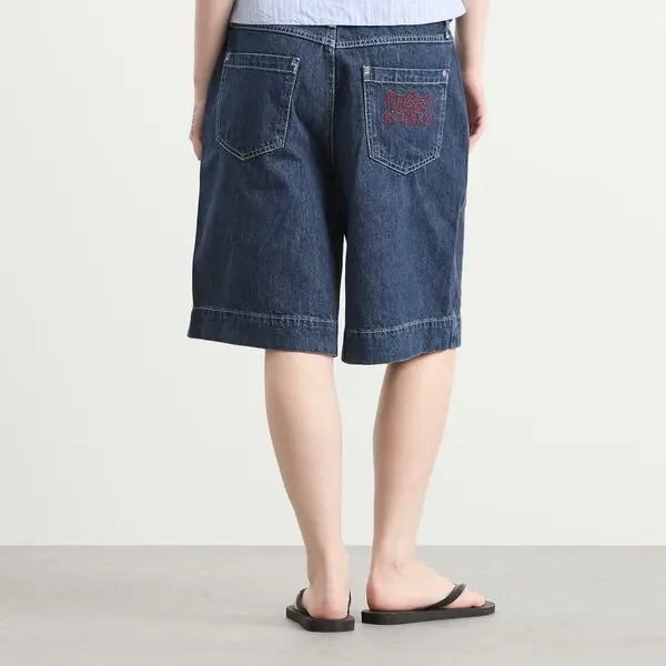 DAMSON MADDER Annie Denim Bermuda Shorts