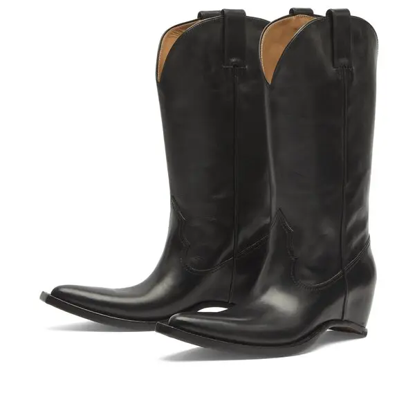 MAISON MARGIELA Heel-less Western High Boots - Black