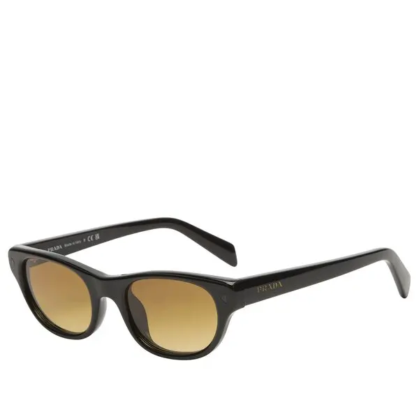 Prada Cat Eye Sunglasses - Black/yellow Gradient Light Brown