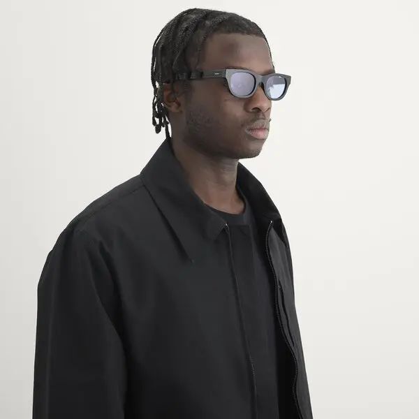Prada Round Sunglasses - Black/blue
