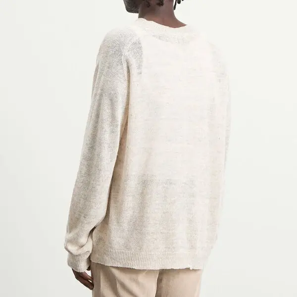 Our Legacy Linen Rue V-neck Jumper - Soft Ecru