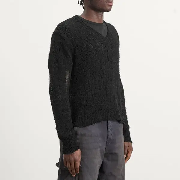 Our Legacy Linen Slow V-neck Jumper