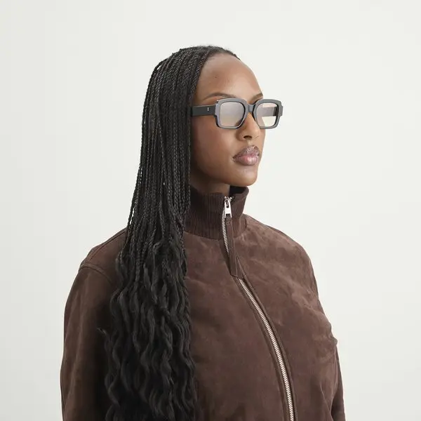 MONOKEL Apollo Rectangle Sunglasses - Black/brown Gradient