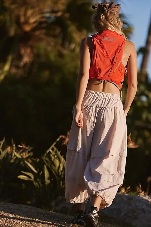 Free People Relaxed Parachute Pants - Tofu