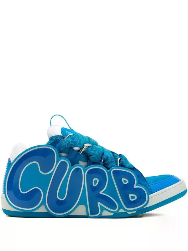 LANVIN Curb Lettering Sneakers - Blue