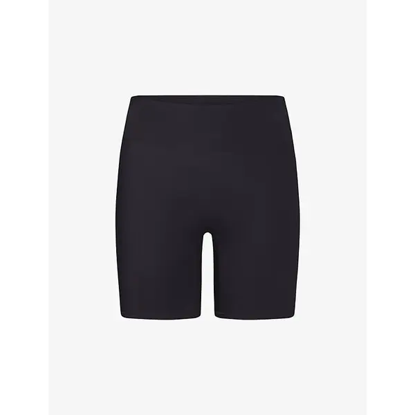 NIKESKIMS Shine Bonded Waist Biker Shorts - Obsidian