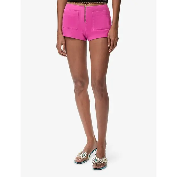 Loewe X Paula's Ibiza Side-zip Suede Mini Shorts