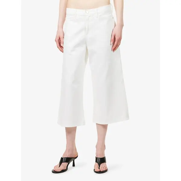 AGOLDE Relaxed Fit Denim Shorts - White