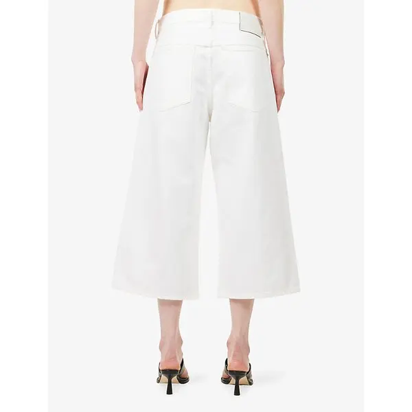 AGOLDE Relaxed Fit Denim Shorts - White