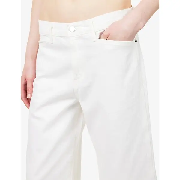 AGOLDE Relaxed Fit Denim Shorts - White