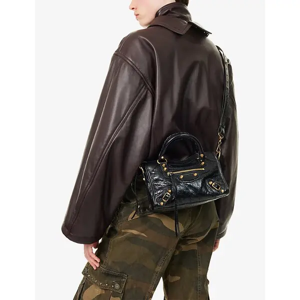 Balenciaga Le City Mini Leather Top-handle Bag - Black