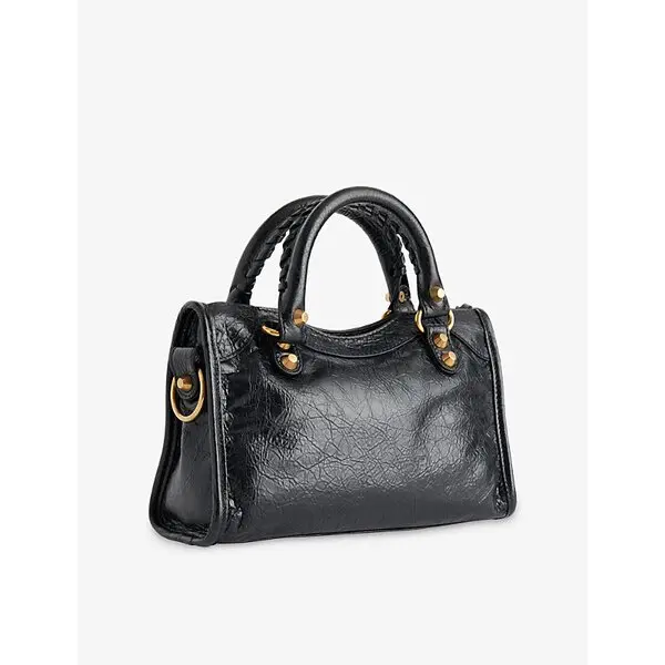 Balenciaga Le City Mini Leather Top-handle Bag - Black