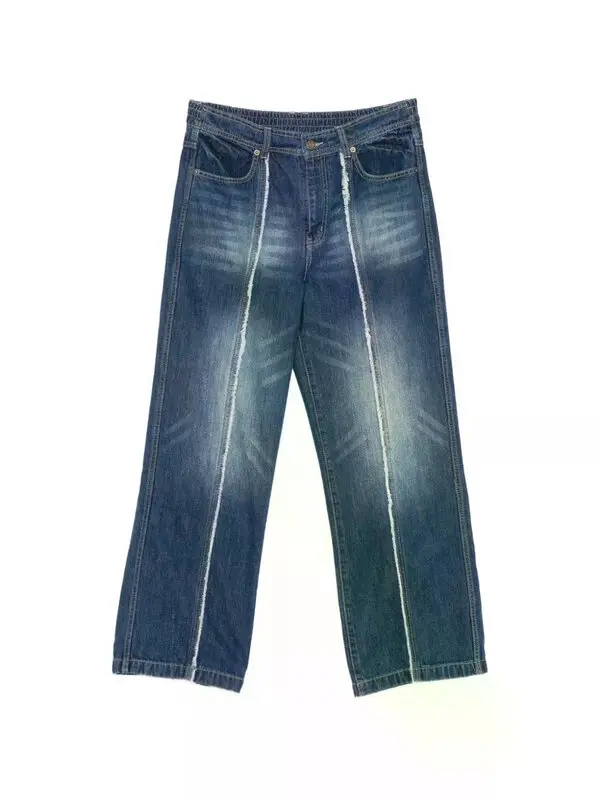 SONGZIO Frayed Faded Jeans - Blue