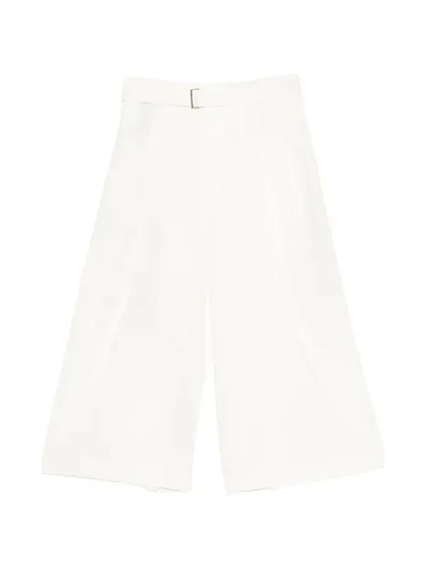 SONGZIO Belted Cropped Trousers - Neutrals