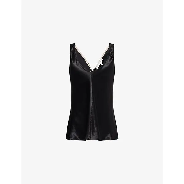 AGOLDE X Maria Mcmanus Deep V-neck Satin Tunic Top