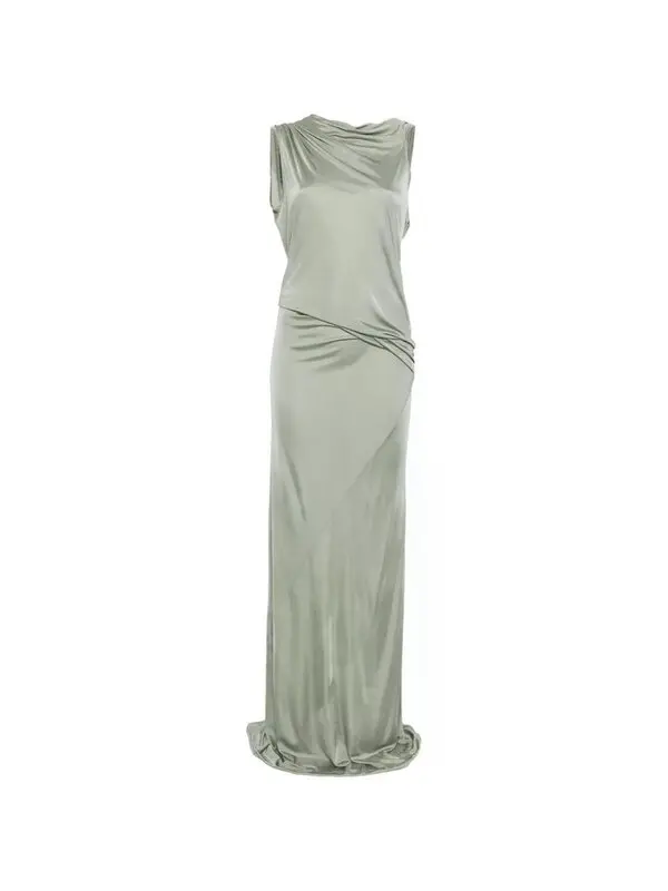 Rick Owens Shailee Draped Open-back Maxi Dress - Green