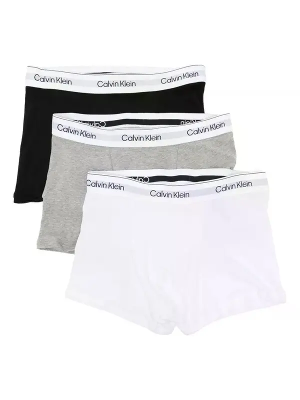 Calvin Klein Logo-waistband Briefs - Grey