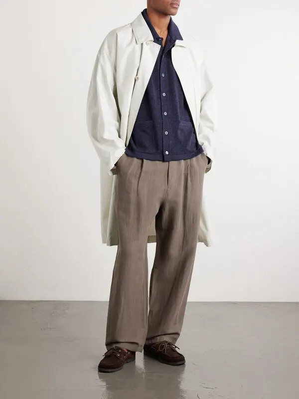 PIACENZA CASHMERE 1733 Silk And Linen-blend Collared Overshirt