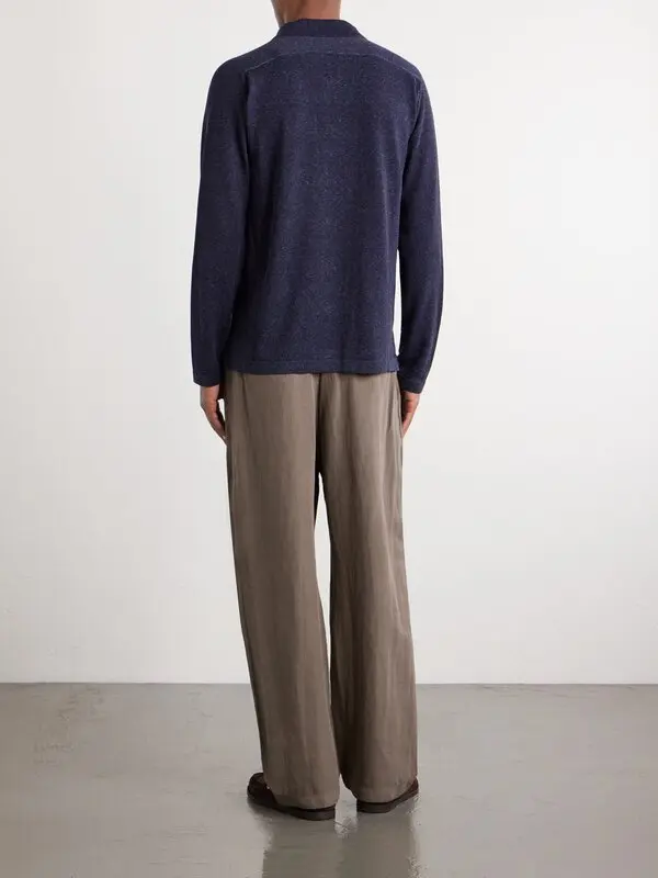 PIACENZA CASHMERE 1733 Silk And Linen-blend Collared Overshirt