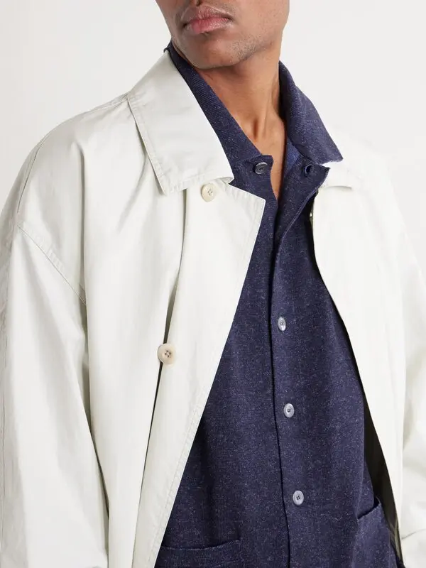PIACENZA CASHMERE 1733 Silk And Linen-blend Collared Overshirt