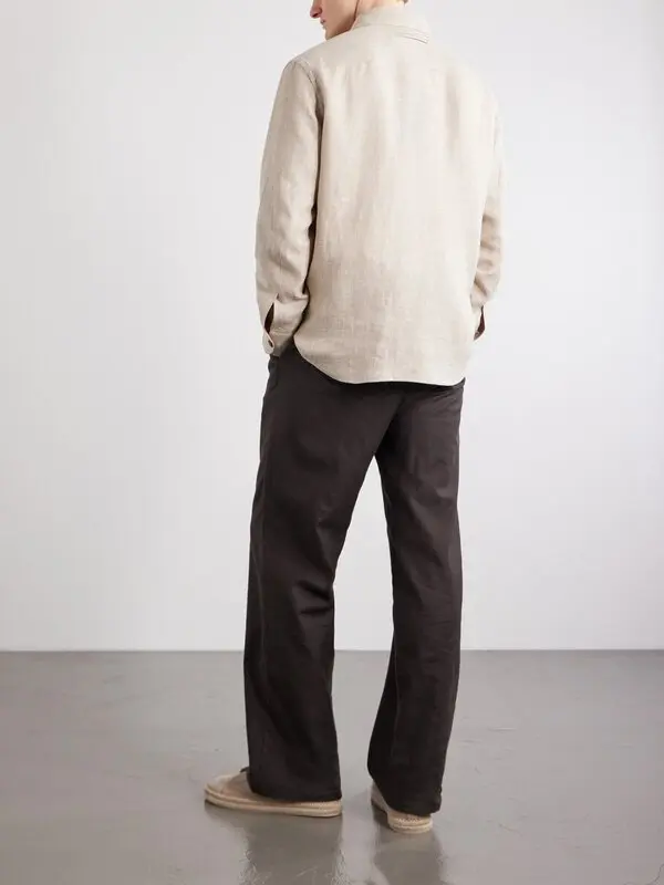 Zegna Cashmere, Linen And Silk-blend Overshirt - Neutrals