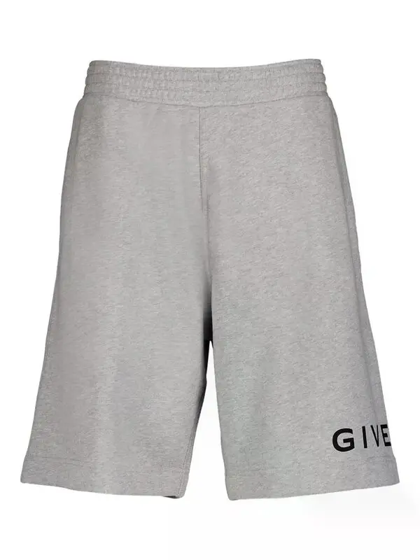 Givenchy Logo-print Cotton Shorts - Grey