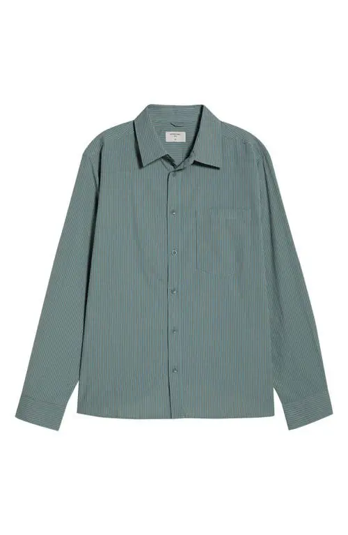 PERCIVAL Clancy Stripe Cotton Button-up Shirt - Blue