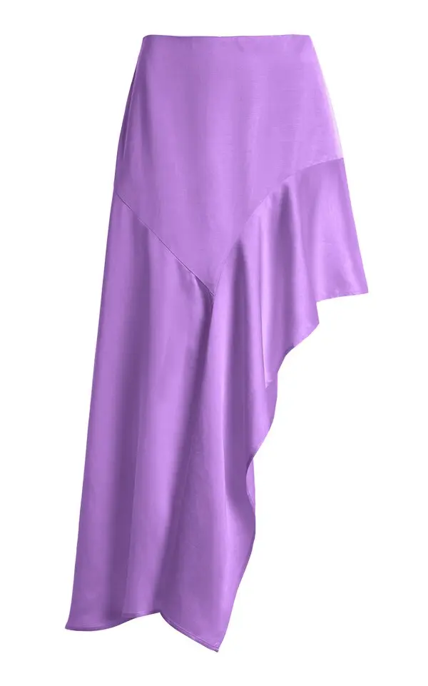 THIRD FORM Threshold Flow Satin Midi Skirt - Purple