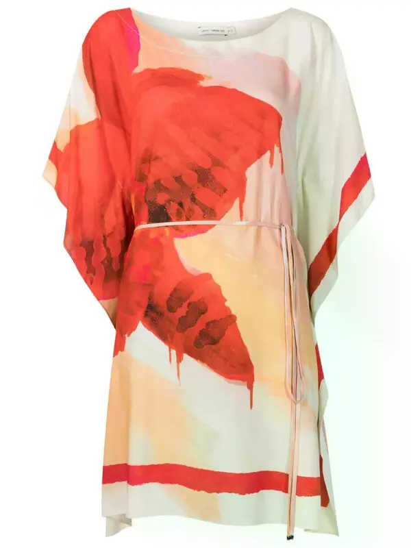 LENNY NIEMEYER Painterly-print Kaftan Minidress