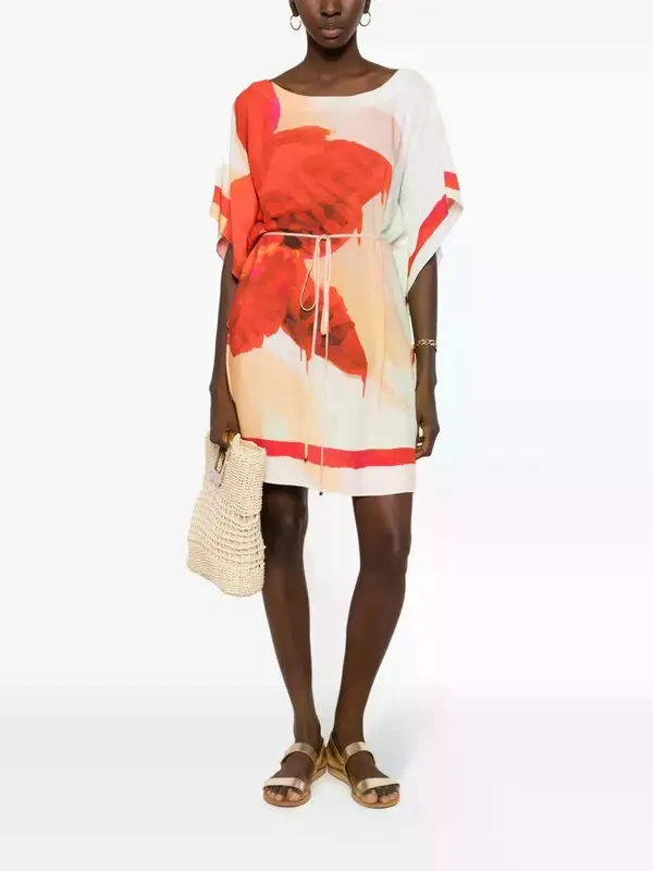 LENNY NIEMEYER Painterly-print Kaftan Minidress