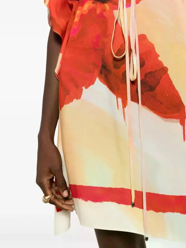 LENNY NIEMEYER Painterly-print Kaftan Minidress