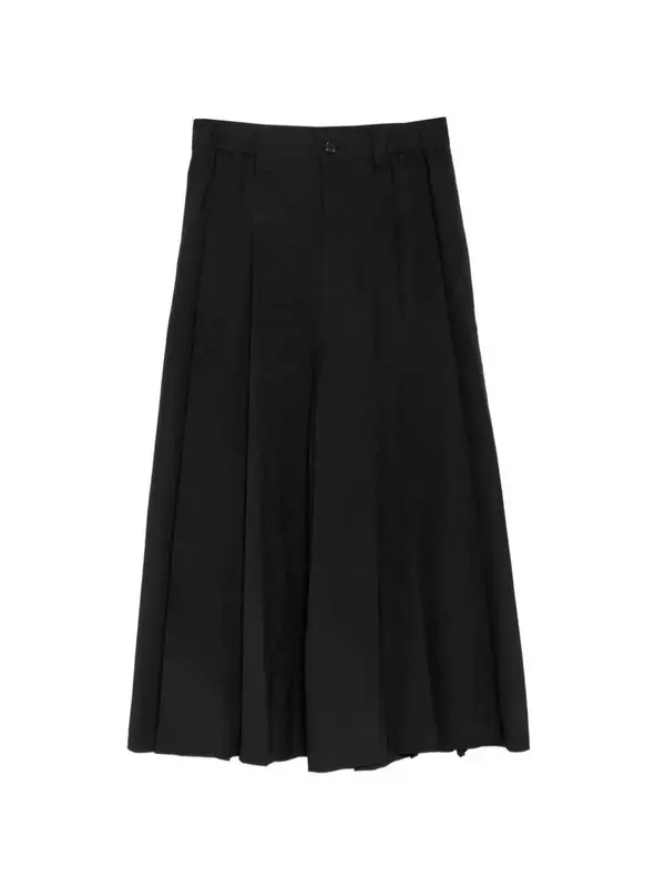 SONGZIO Edge-fold Pleated Trousers - Black