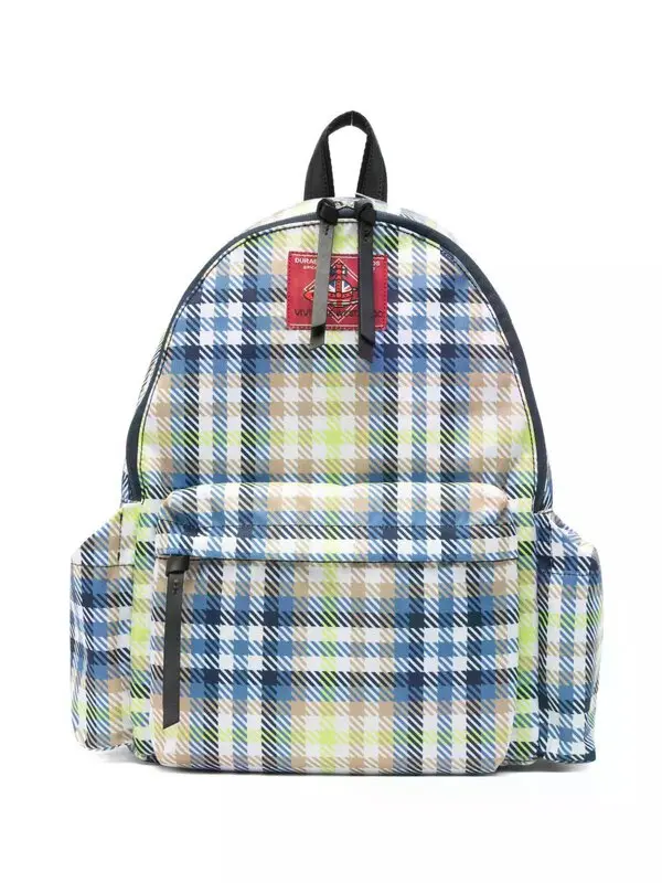 VIVIENNE WESTWOOD George Check-pattern Backpack - Blue