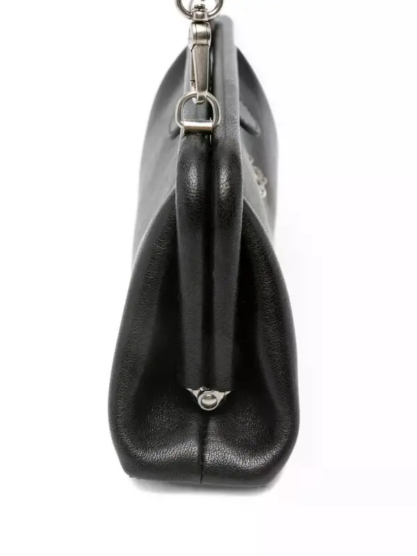 VIVIENNE WESTWOOD Grained Leather Shoulder Bag With Orb Plaque