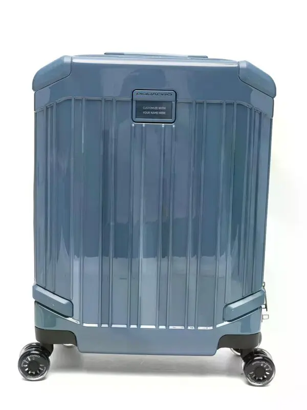 PIQUADRO Ribbed Four-wheel Cabin Suitcase - Blue